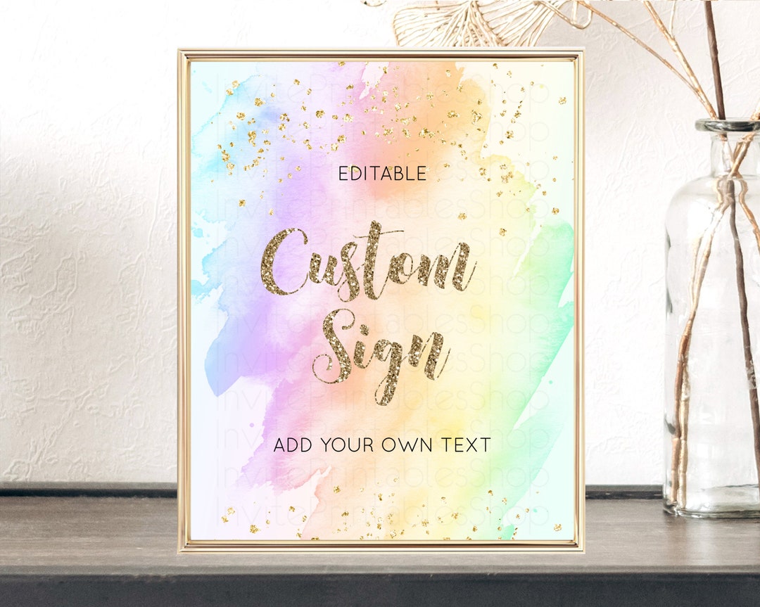 Sign Table Sign Table Signs Party Sign Birthday Sign Food Sign Custom ...