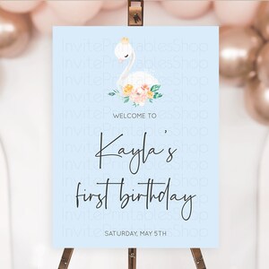 Swan Welcome Board Swan Princess Ballet Welcome Sign Enchanted Swan ...