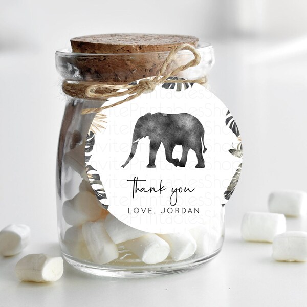 Elephant Favor Tag - Etsy