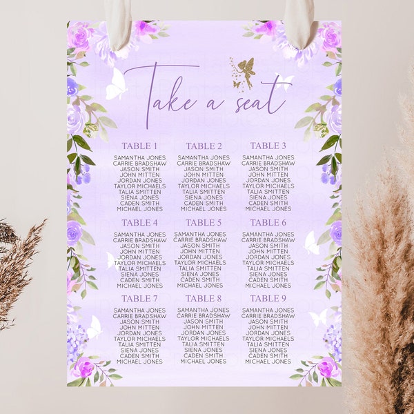 Enchanted Garden Seating Chart - Etsy