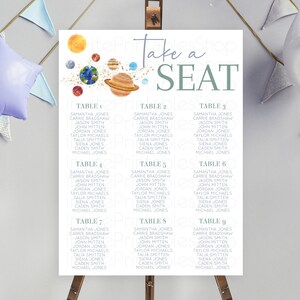 Space Seating Chart Space Seating Décor First Trip Around the Sun Décor ...