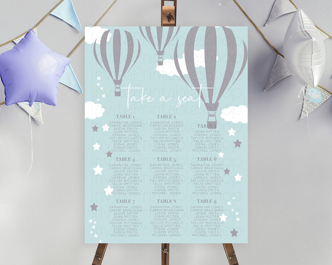 Hot Air Balloon Seating Chart Hot Air Balloon Seating Chart Adventure ...