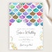 Rainbow Fish Invitation Rainbow Fish Birthday Invitation Watercolor ...