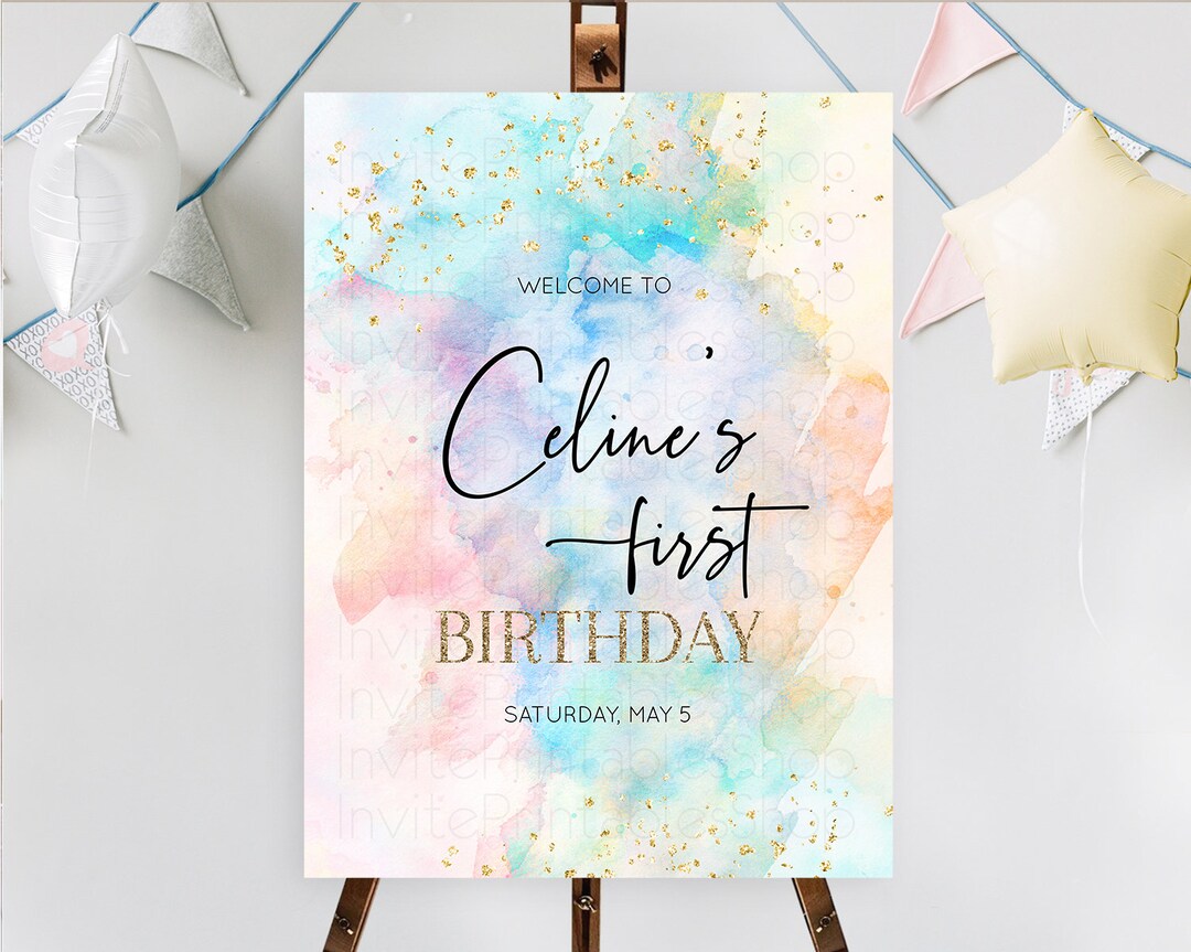 Pastel Welcome Sign Pastel Rainbow Welcome Sign Colorful Rainbow ...