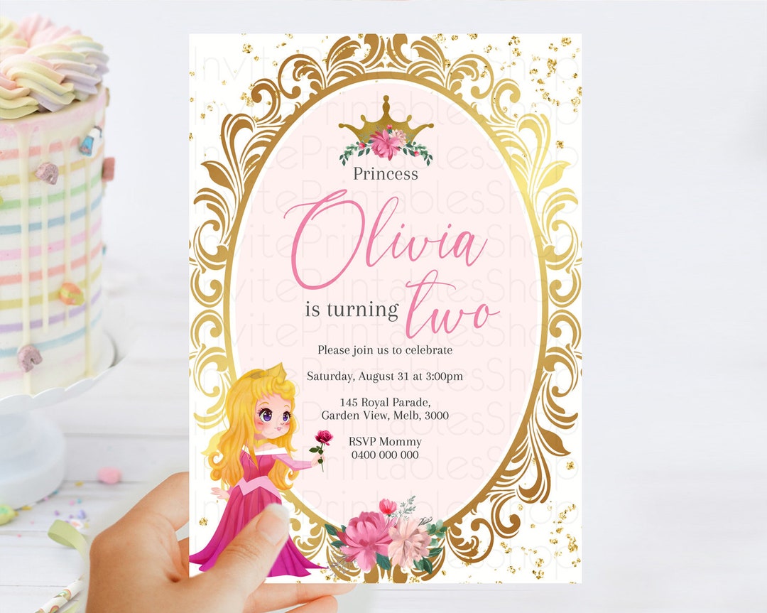 Princess Birthday Invitation Castle Invitation Royal Birthday Fairy ...