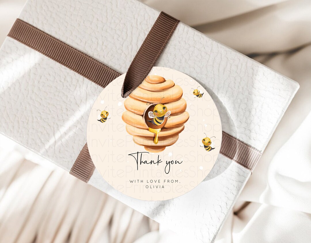 Bee Thank You Tags Bee Thank You Gift Tags Bee Favor Tags Beehive Thank ...