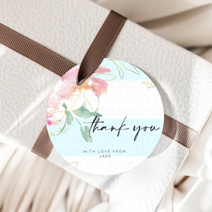 Secret Garden Thank You Tags Wildflower Thank You Gift Tags Pastel ...