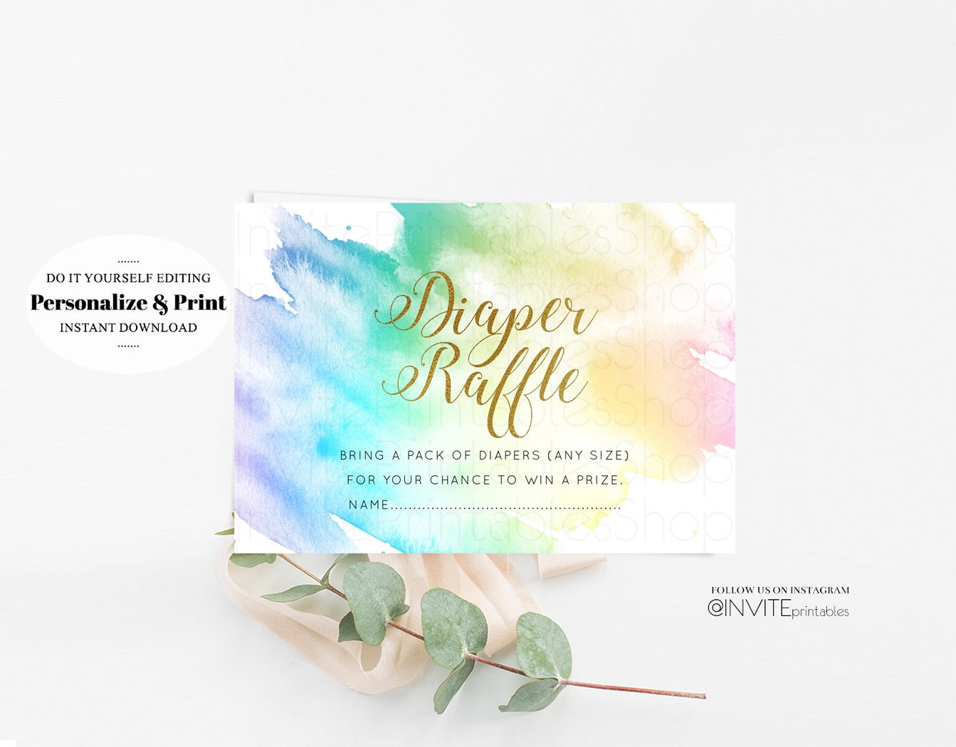 Rainbow Diaper Raffle Pastel Rainbow Diaper Request Colorful Splash ...