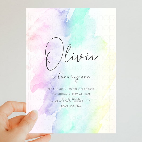 Watercolor Birthday - Etsy