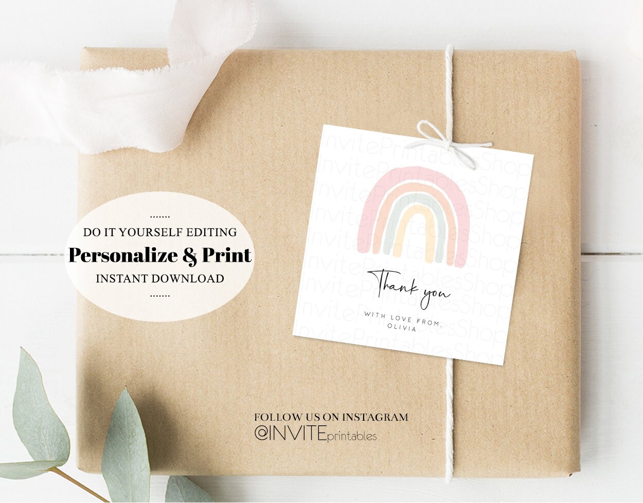 Rainbow Favor Tags Boho Rainbow Gift Tags Bonbonniere Tags - Etsy