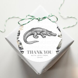 Crocodile Thank You Tags Alligator Thank You Gift Tags Croc Gator Party ...