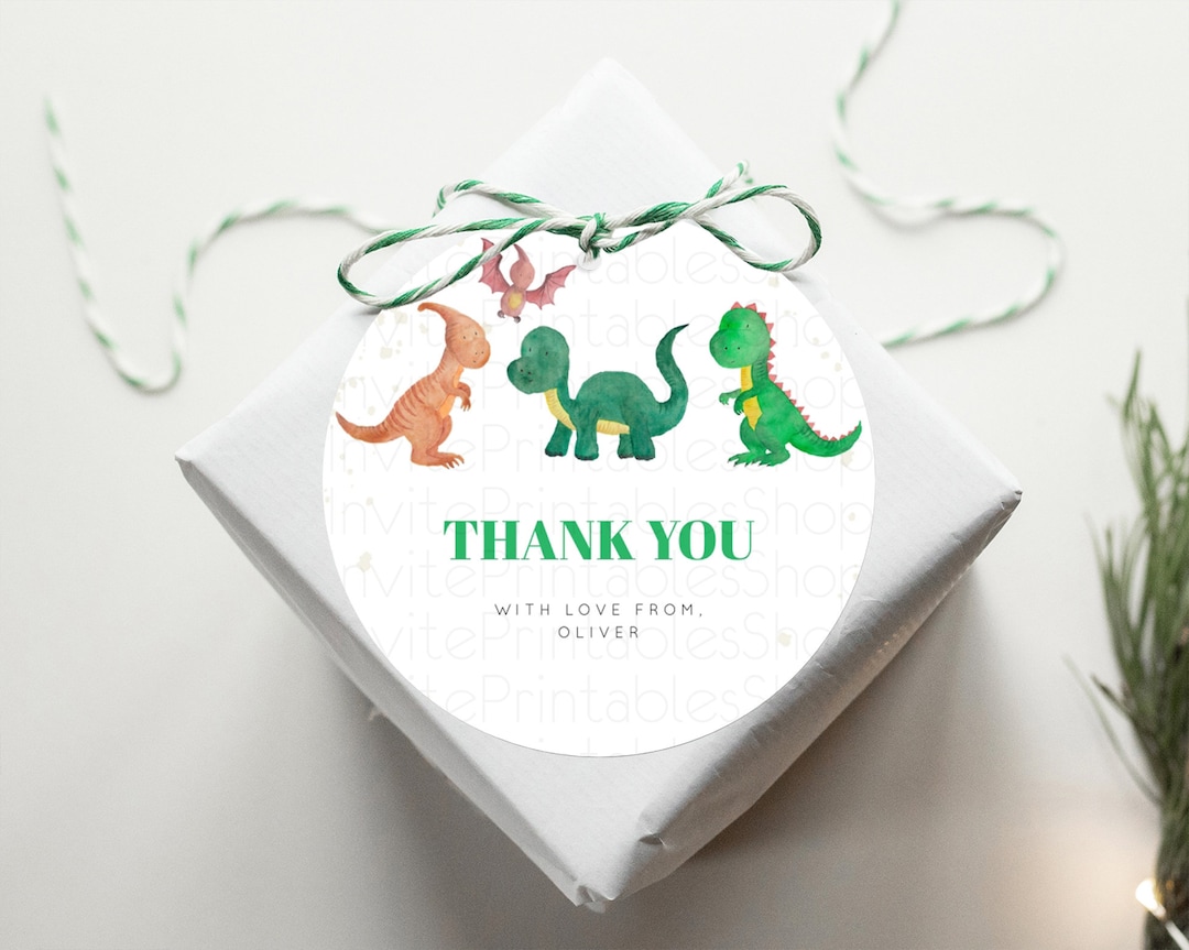 Dinosaur Thank You Tags Dinosaur Volcano Thank You Gift Tags Dinosaur ...