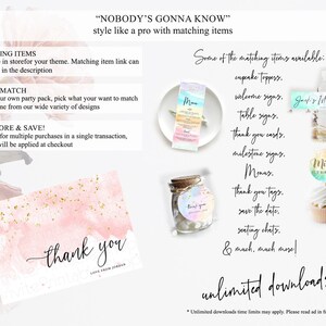 Pink Thank You Pink Watercolor Thank You Card Pastel Pink Card Template ...