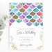 Rainbow Fish Invitation Rainbow Fish Birthday Invitation Watercolor ...
