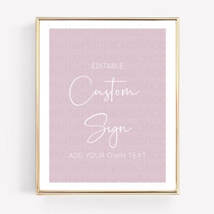 Minimalist Pink Sign Pink Table Sign Decor Simple Modern Pink Party ...