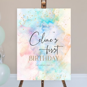 Pastel Welcome Sign Pastel Rainbow Welcome Sign Colorful Rainbow ...