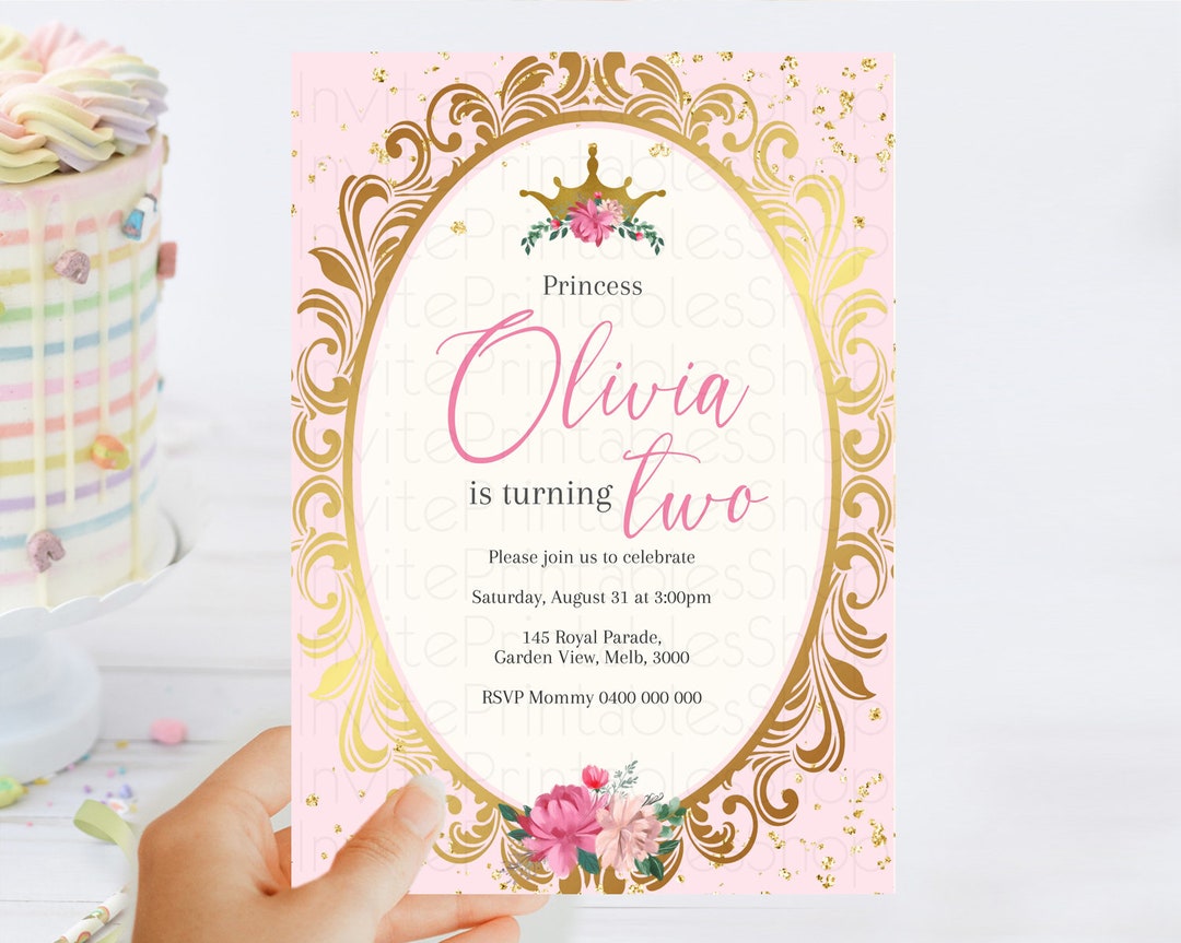 Princess Birthday Invitation Castle Invitation Royal Birthday Fairy ...