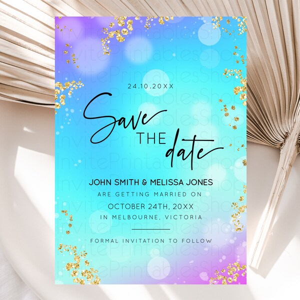 Save the Date Mermaid - Etsy