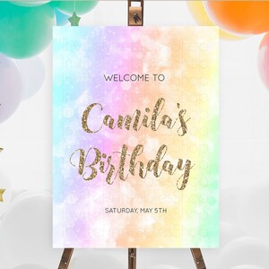 Pastel Welcome Sign Pastel Rainbow Welcome Sign Colorful Rainbow ...