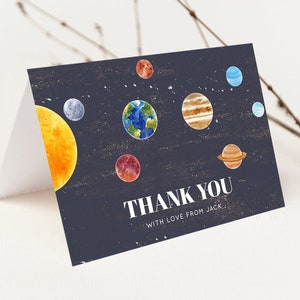 Space Thank You Space Thank You Card First Trip Around the Sun Thank ...