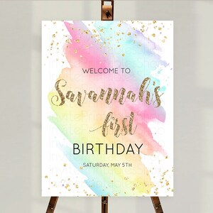 Pastel Welcome Sign Pastel Rainbow Welcome Sign Colorful Rainbow ...