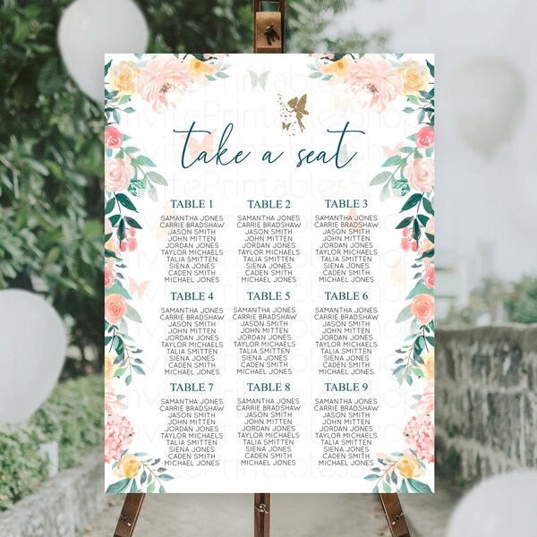 Enchanted Forest Seating Chart Sign - Etsy