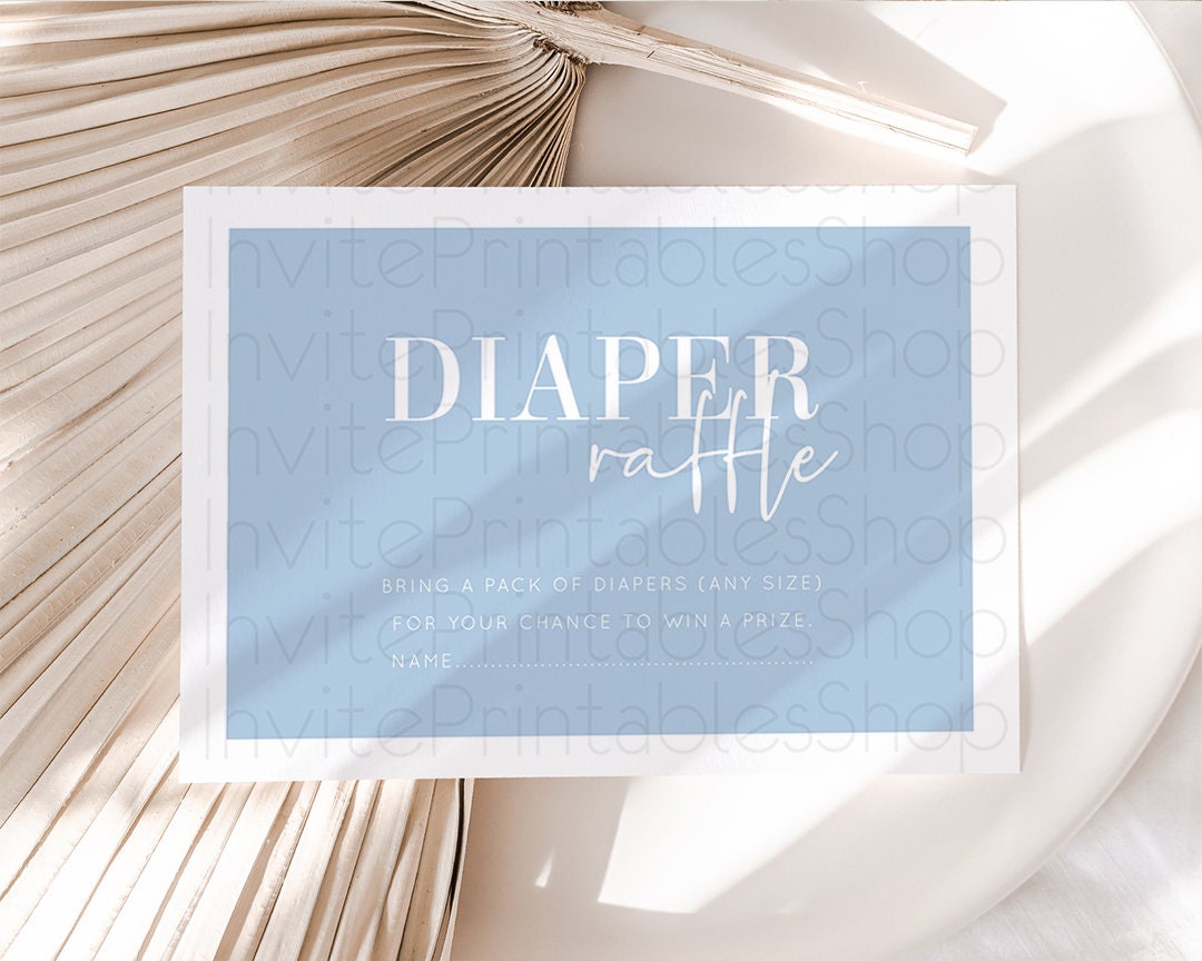 Diaper Raffle Diaper Request Diaper Insert Card Baby Shower Diaper ...