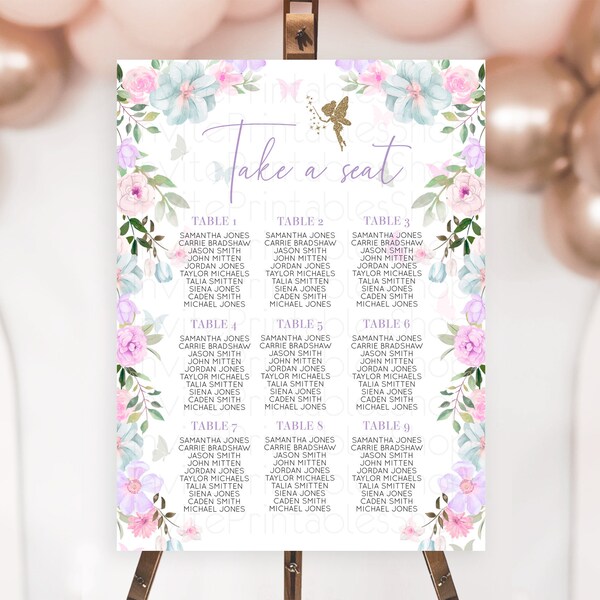 Enchanted Forest Seating Chart Sign - Etsy