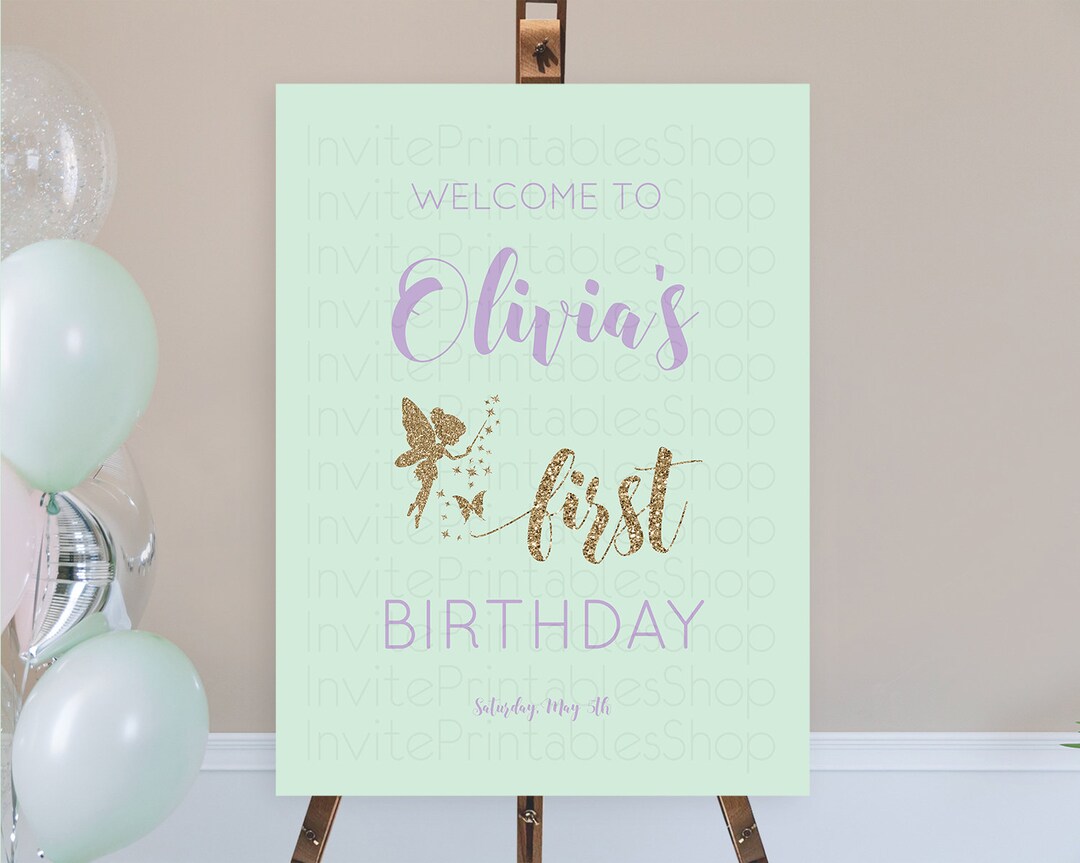 Fairy Welcome Sign Fairy Welcome Board Enchanted Garden Pastel Floral ...