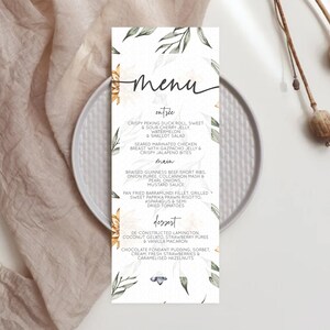 Leafy Menu Green Leaf Menu Template Eucalyptus Fern Leaves Decor ...