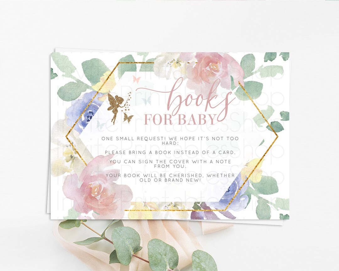 Fairy Books for Baby Card Fairy Book Insert Enchanted Garden Fairy Book ...