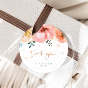 Secret Garden Thank You Tags Wildflower Thank You Gift Tags Pastel ...