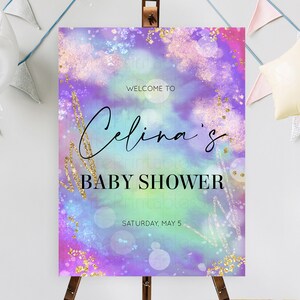Rainbow Welcome Sign Pastel Welcome Board Colorful Pastel Watercolor ...