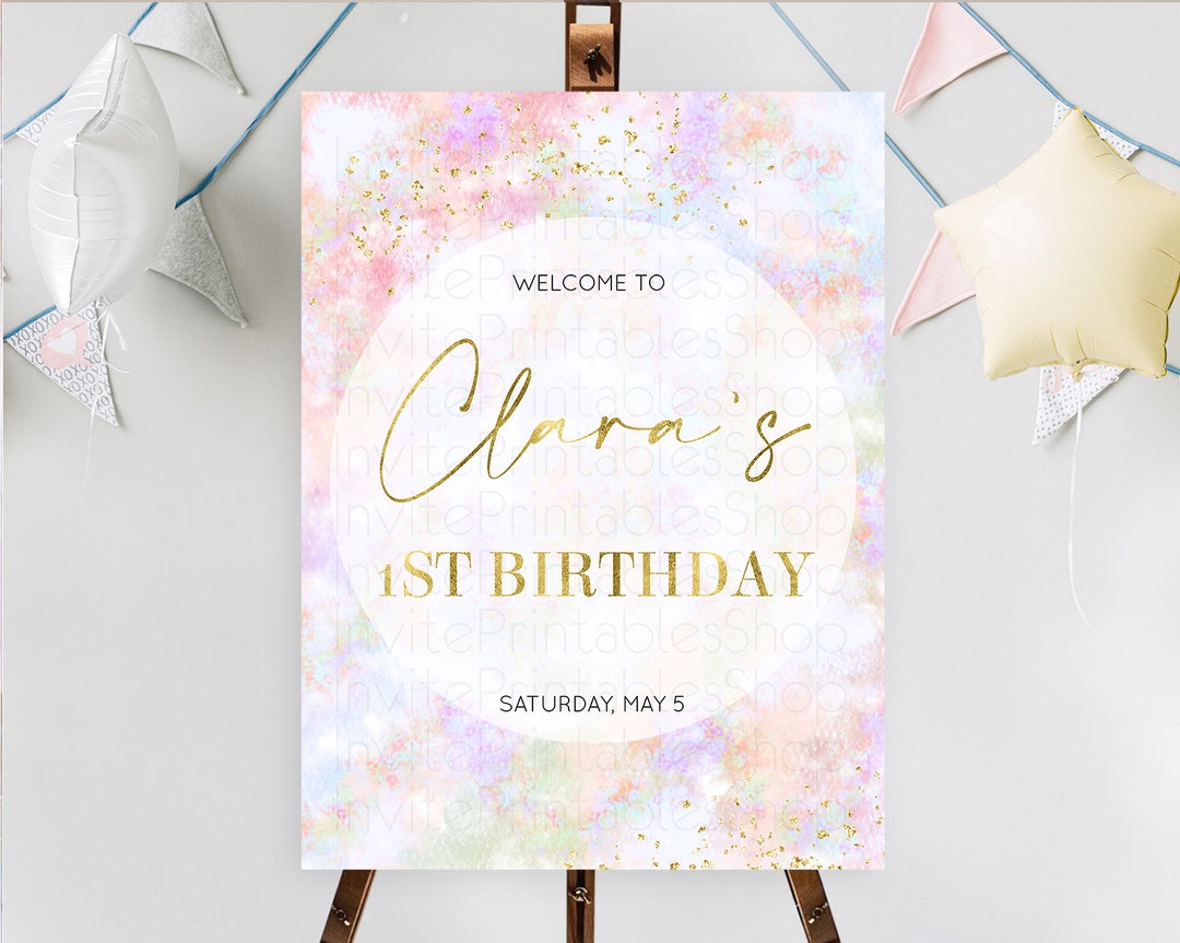 Pastel Welcome Sign Pastel Rainbow Welcome Sign Colorful Rainbow ...