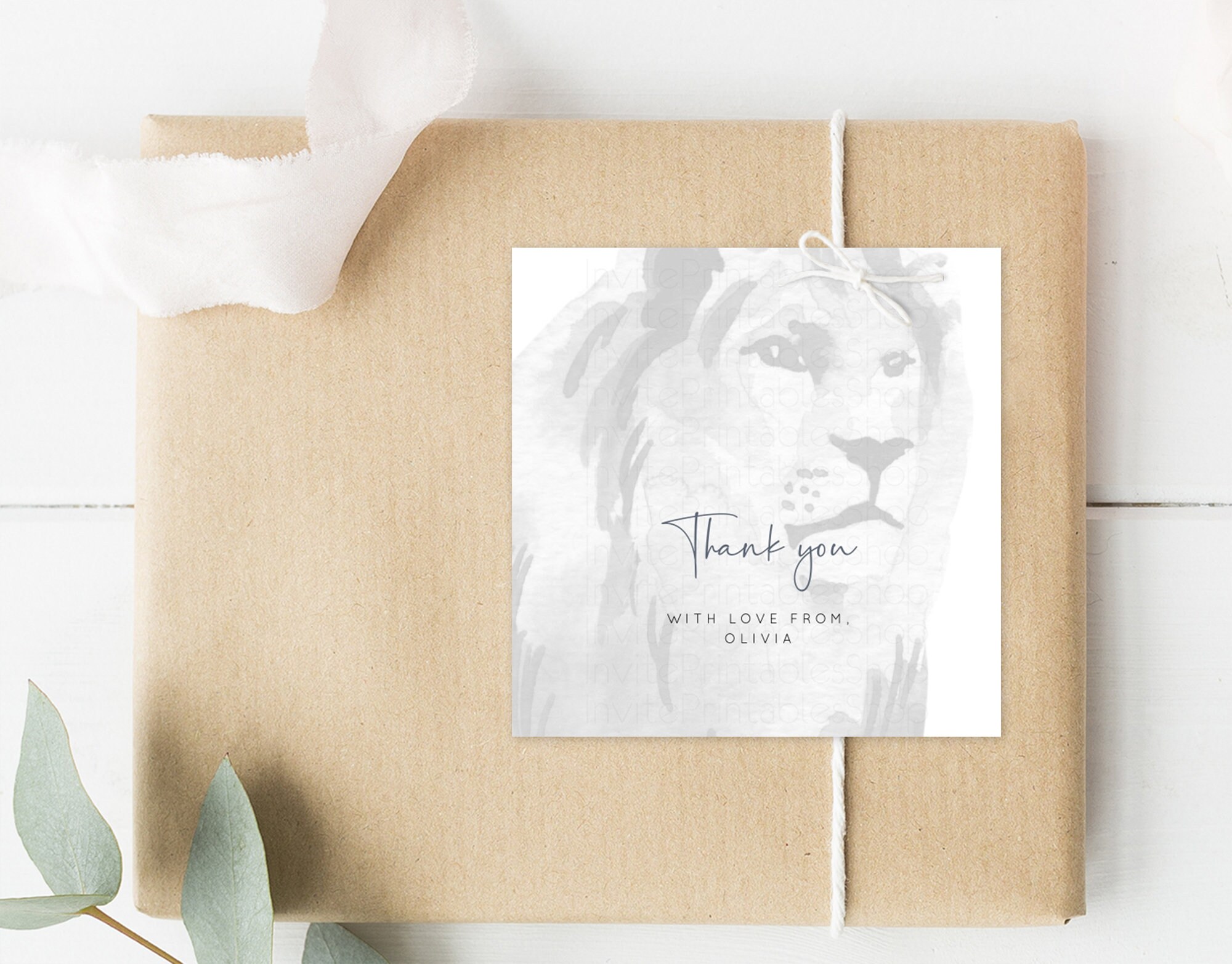 Lion Tags Lion Gift Tags Lion Favor Tags Giraffe Thank You - Etsy