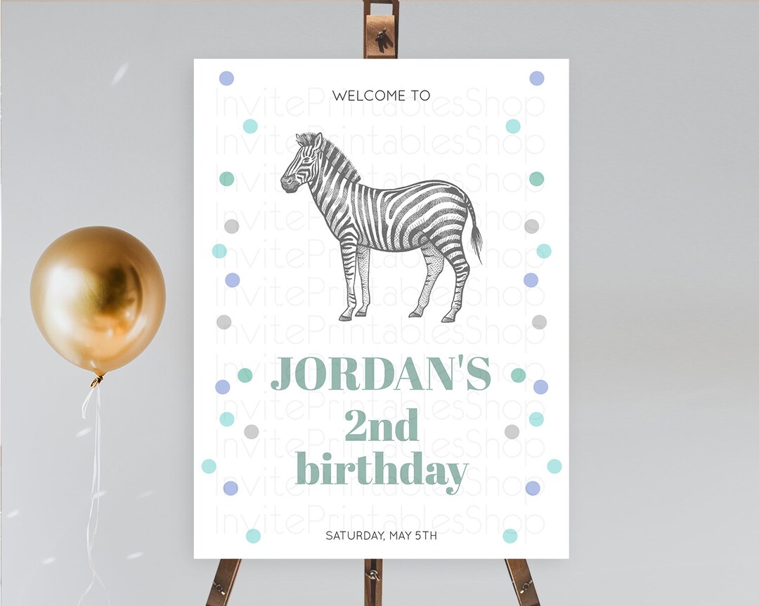 Zebra Welcome Sign Zebra Welcome Board Zebra Welcome Poster Safari ...