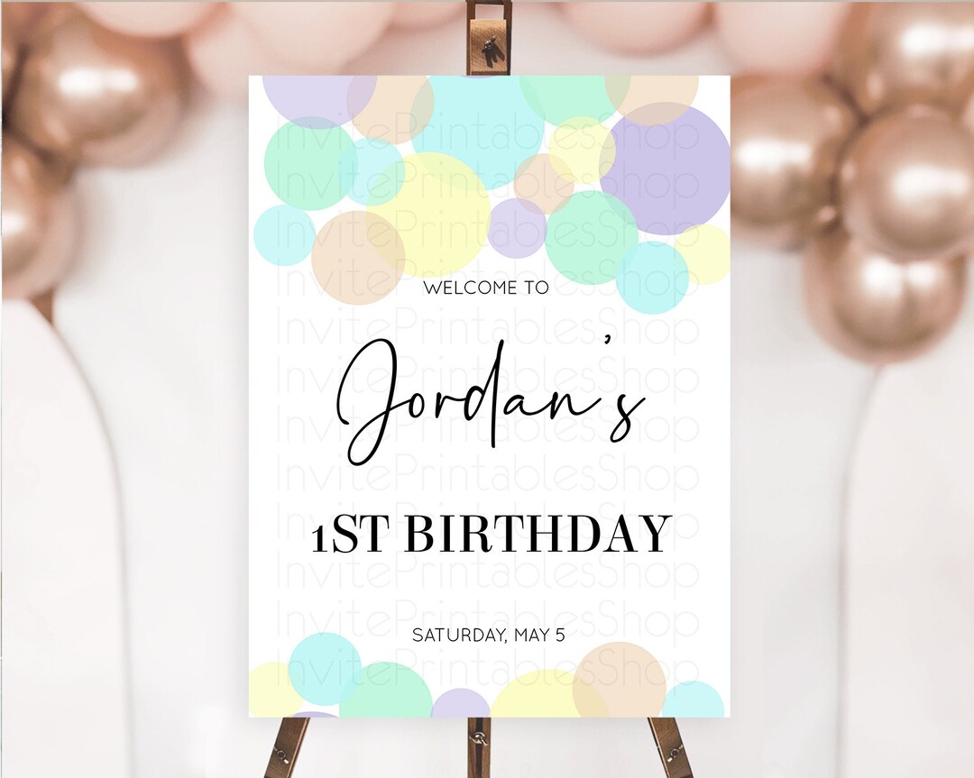 Rainbow Welcome Sign Pastel Welcome Board Pastel Rainbow Confetti ...