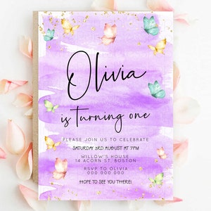 Pastel Butterfly Birthday Invitation Butterfly Birthday - Etsy