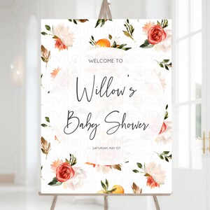 Citrus Baby Shower Welcome Sign Lemon Welcome Sign Orange Welcome Sign ...