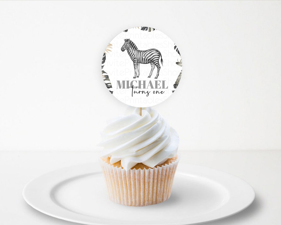 Zebra Cupcake Toppers Zebra Cupcake Zebra Take A Cupcake Toppers Zebra ...