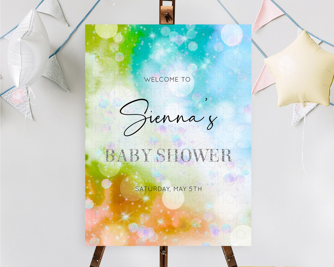 Rainbow Welcome Sign Pastel Welcome Board Colorful Pastel Watercolor ...