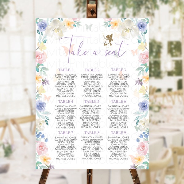 Enchanted Forest Seating Chart Sign - Etsy