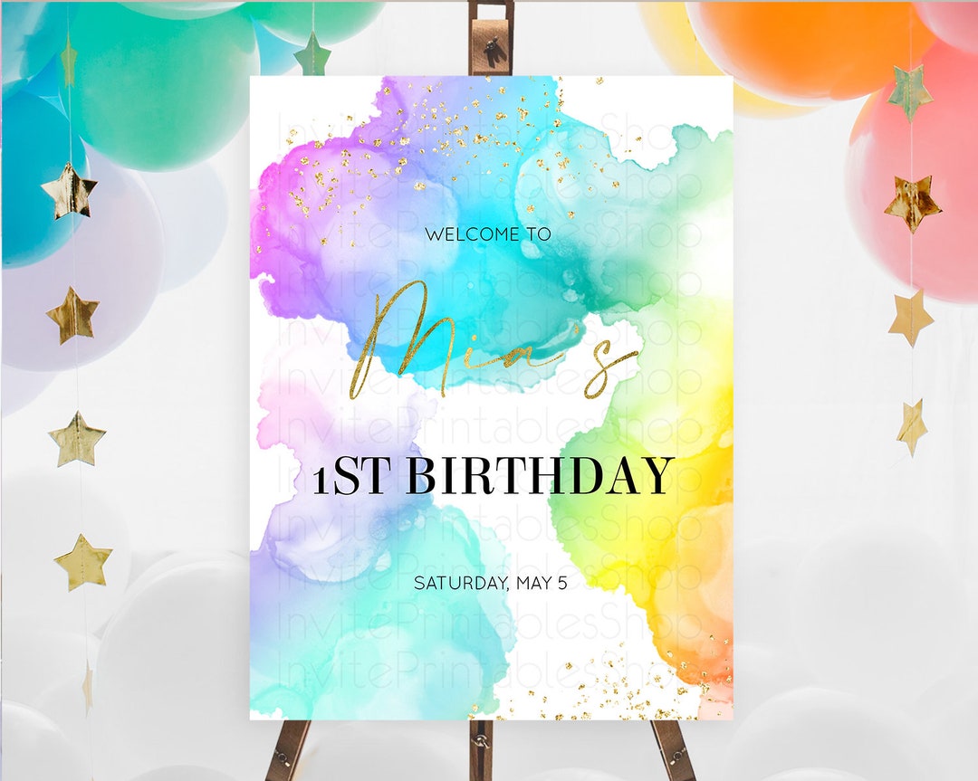 Pastel Welcome Sign Pastel Rainbow Welcome Sign Colorful Rainbow ...