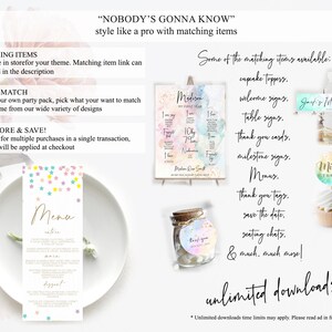 Star Menu Template Pastel Stars Menu Shooting Star Twinkle Little Star ...