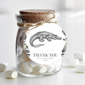 Crocodile Thank You Tags Alligator Thank You Gift Tags Croc Gator Party ...