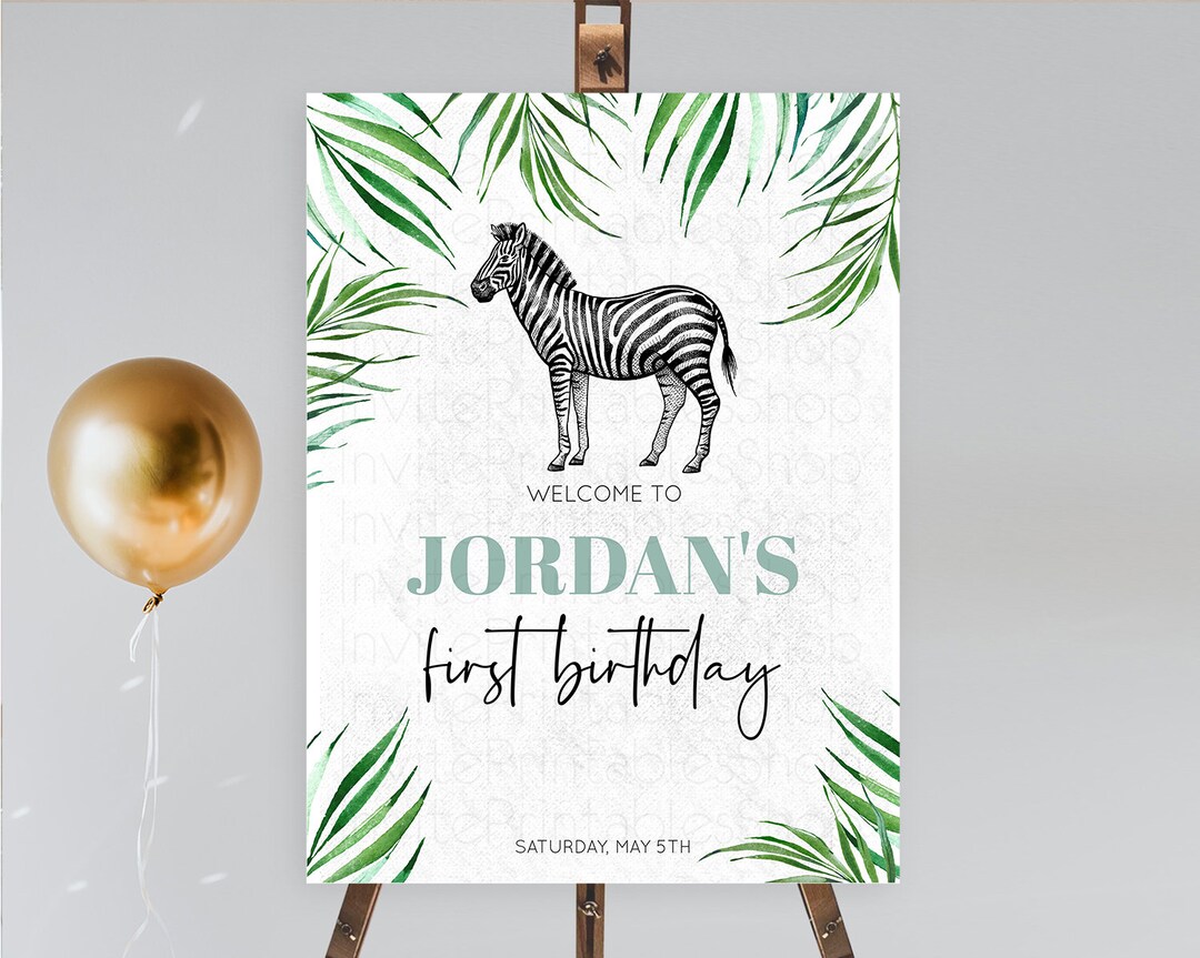 Zebra Welcome Sign Zebra Welcome Board Zebra Welcome Poster Safari ...