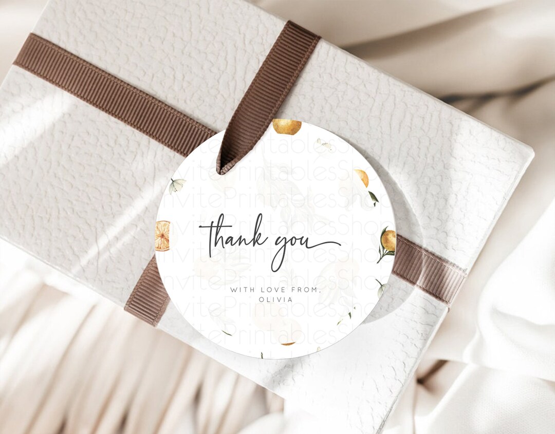 Citrus Thank You Tags Lemon Thank You Tags Orange Thank You Tags Citrus ...