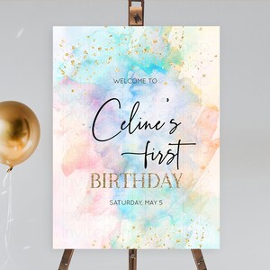 Pastel Welcome Sign Pastel Rainbow Welcome Sign Colorful Rainbow ...