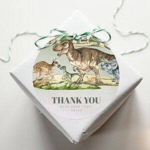 Dinosaur Thank You Tags Dinosaur Volcano Thank You Gift Tags Dinosaur ...