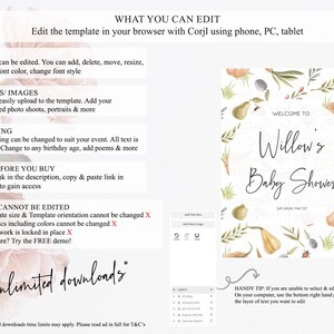 Pumpkin Baby Shower Welcome Board Pear Welcome Sign Ladybug Plum ...